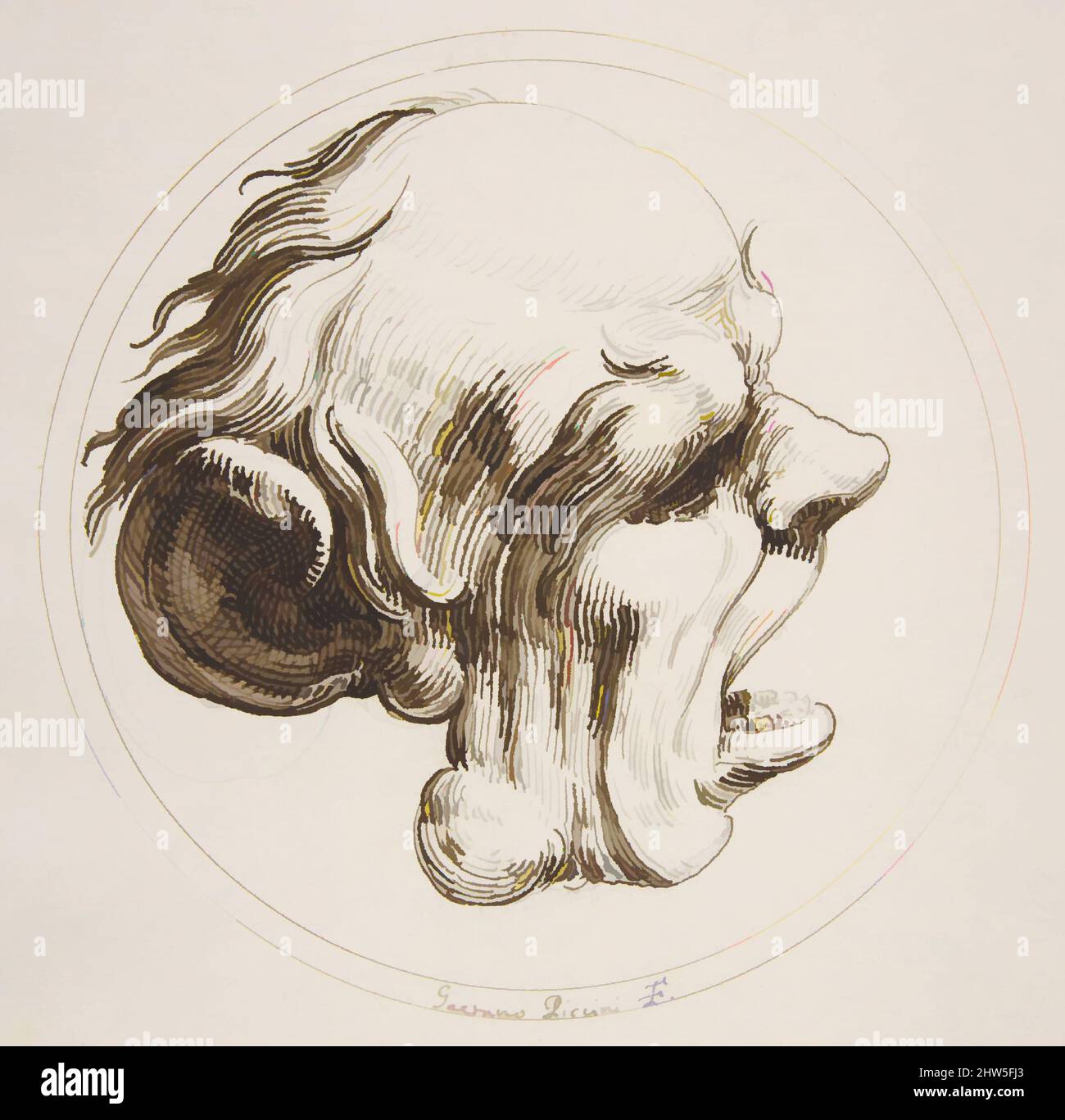 Art inspired by Grotesque Head With a Large Ear and an Open Mouth ...