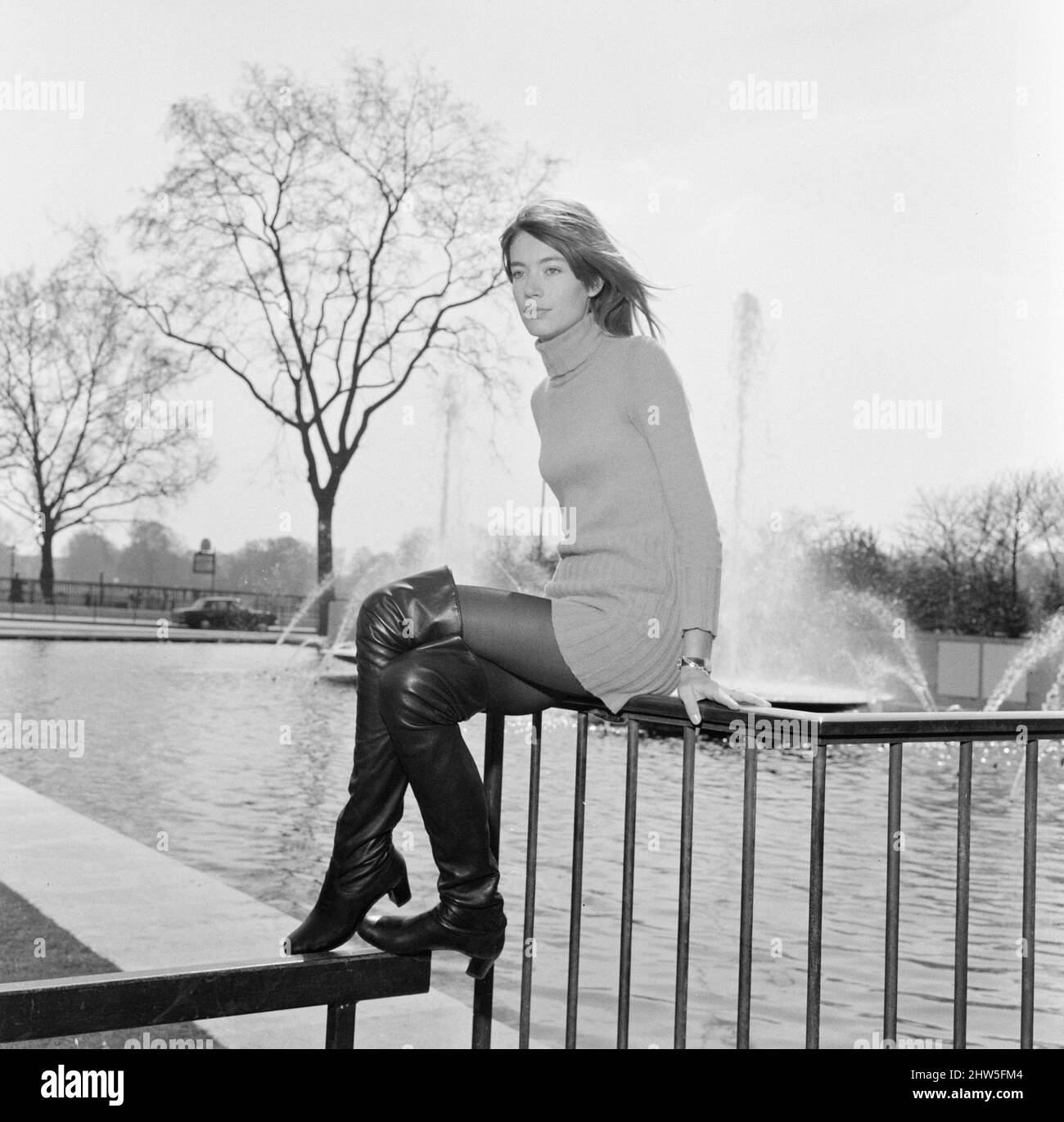 Francoise Hardy, french singer relaxes in the spring sunshine, Hyde ...