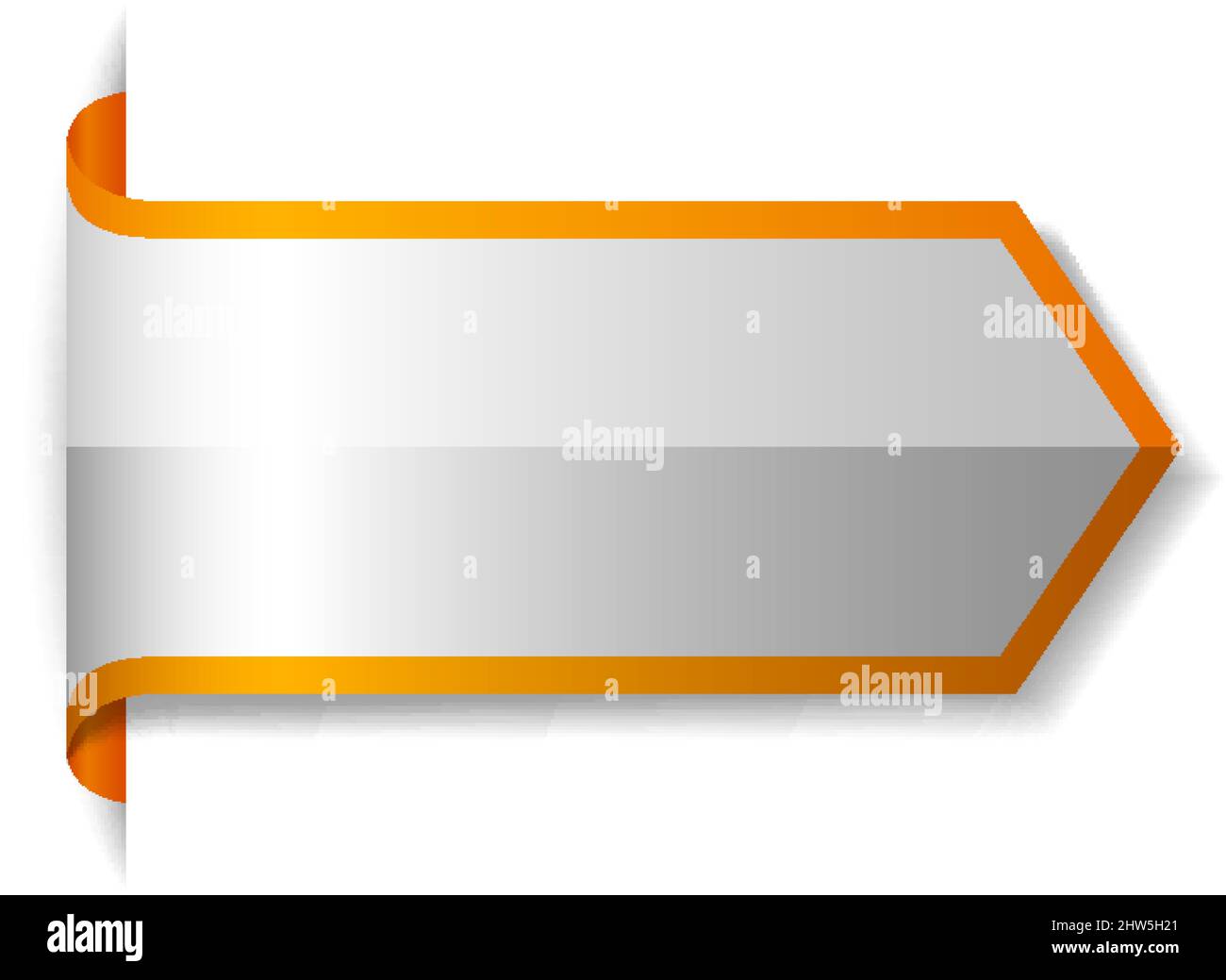 Orange banner design on white background illustration Stock Vector ...