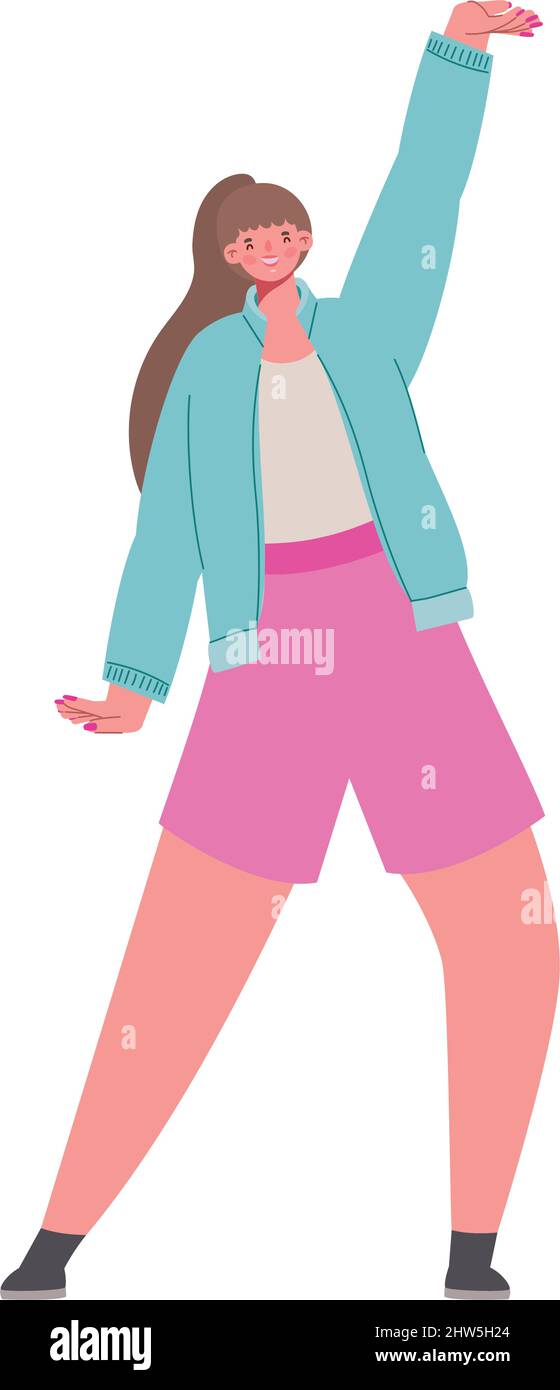 happy woman illustration Stock Vector Image & Art - Alamy