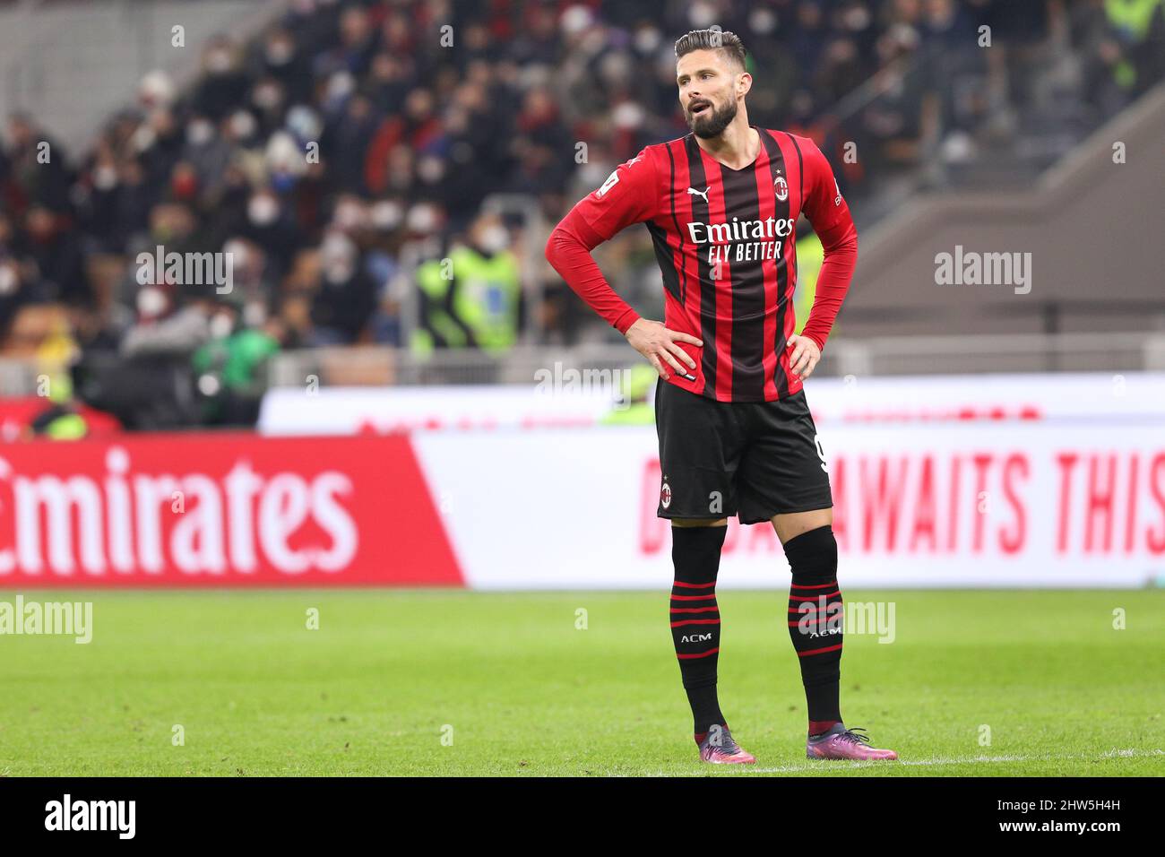 Milan, Italy. 1st Mar, 2022. Italy, Milan, march 1 2022: Olivier Giroud ...