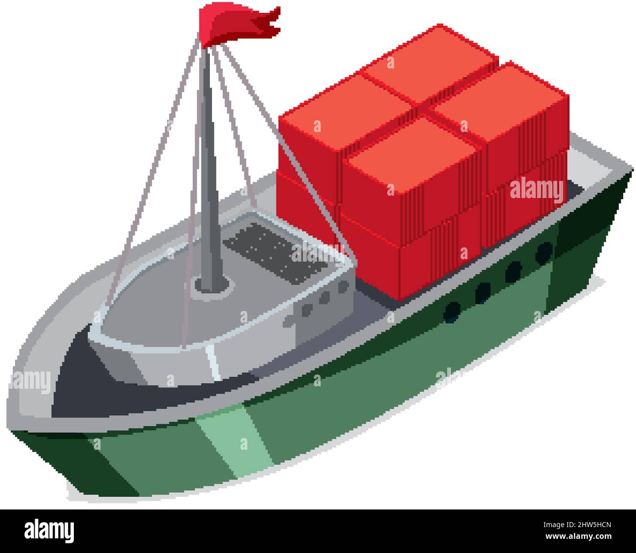Container ship clipart Cut Out Stock Images & Pictures - Alamy