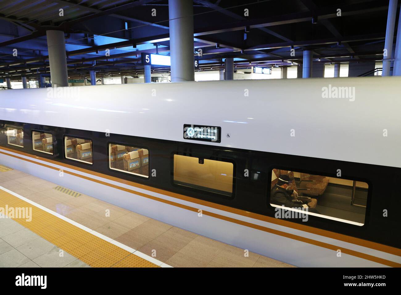 Qinghe Railway staion, MARCH 3, 2022 : General view of High-speed rail ...