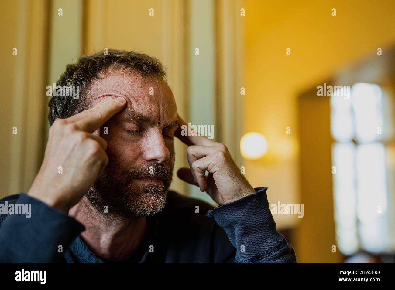 Berlin, Germany. 22nd Feb, 2022. Mark Waschke, actor, during a dpa ...