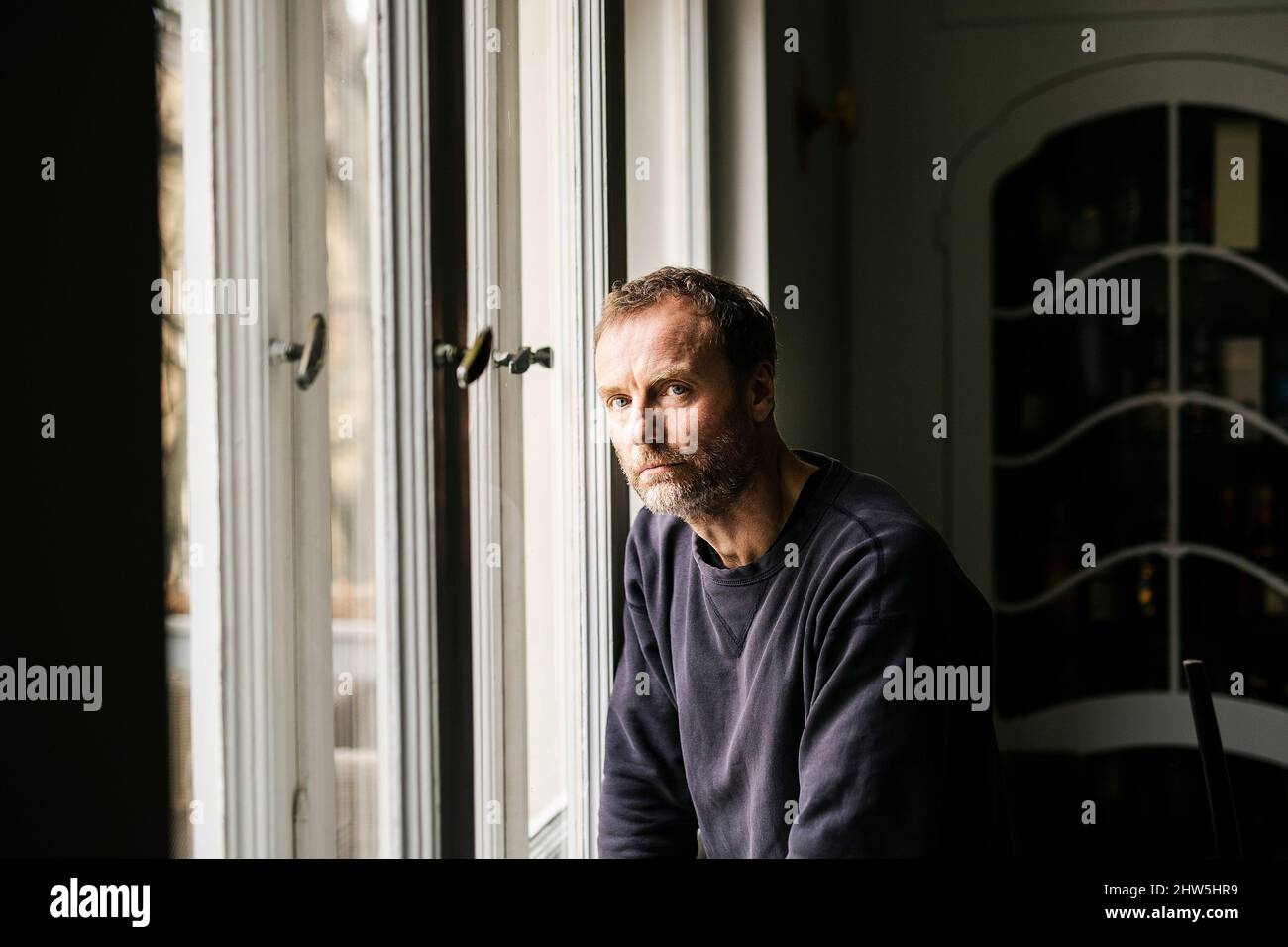 Berlin, Germany. 22nd Feb, 2022. Mark Waschke, actor, after a dpa ...