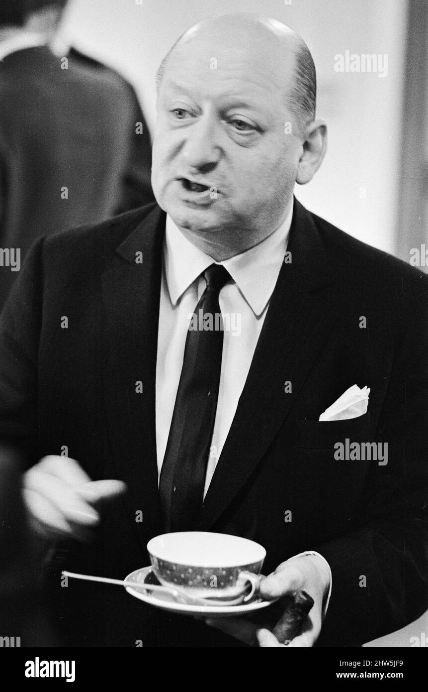Media Mogul Lord Lew Grade at a dinner party. 24th January 1967 Stock ...