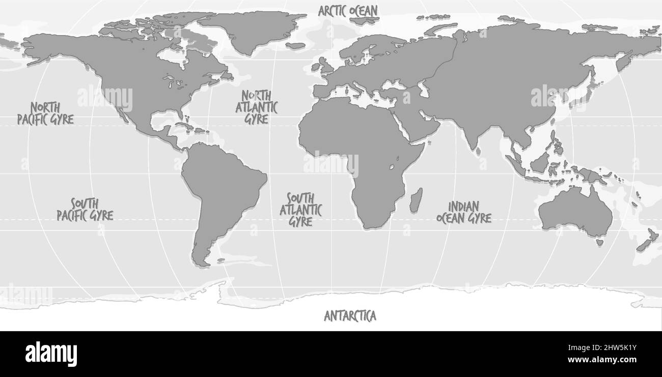 Worldmap in gray color illustration Stock Vector Image & Art - Alamy