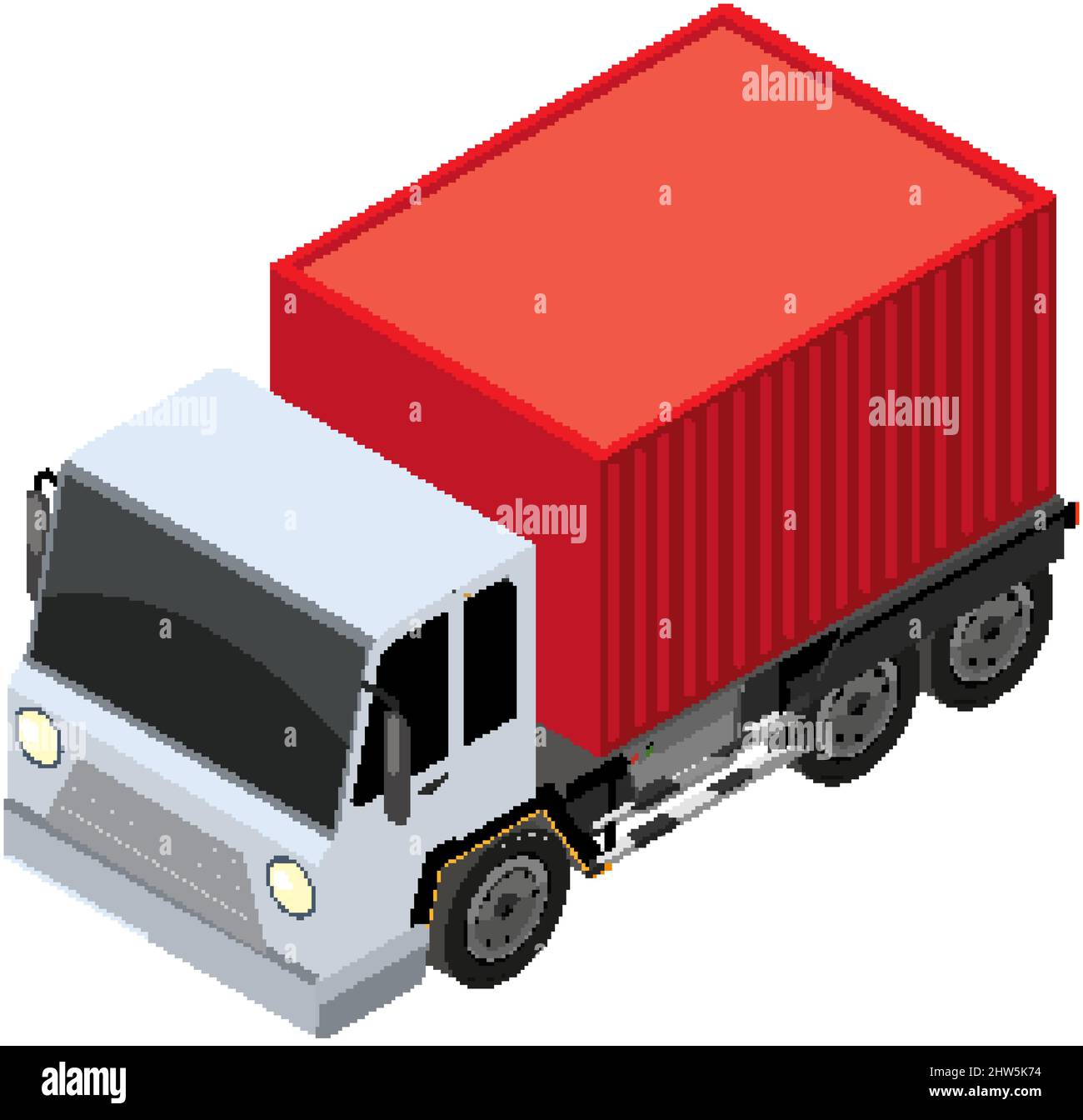 A container truck with cargo transportation concept illustration Stock ...