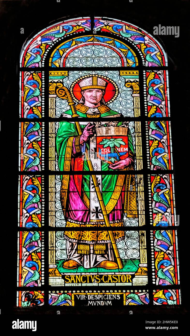 Saint Castor of Apt Stained Glass Notre Dame Cathedral Our Lady and ...