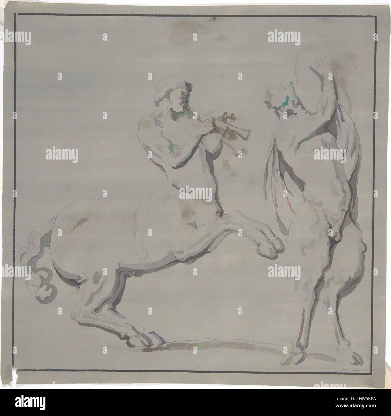 Centaur playing horns hi-res stock photography and images - Alamy