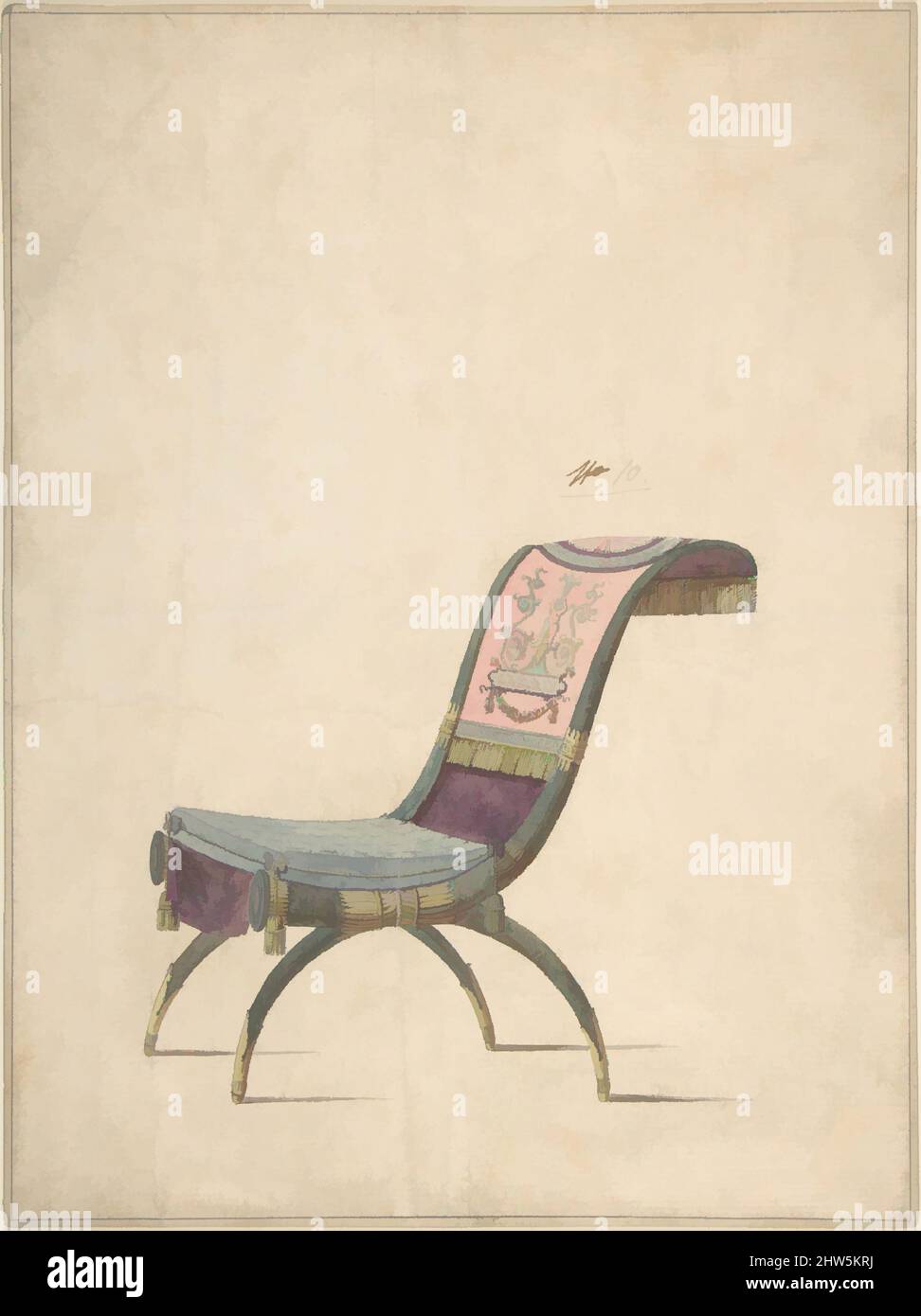 Art inspired by Design for an Empire Chair, late 18th or early 19th ...
