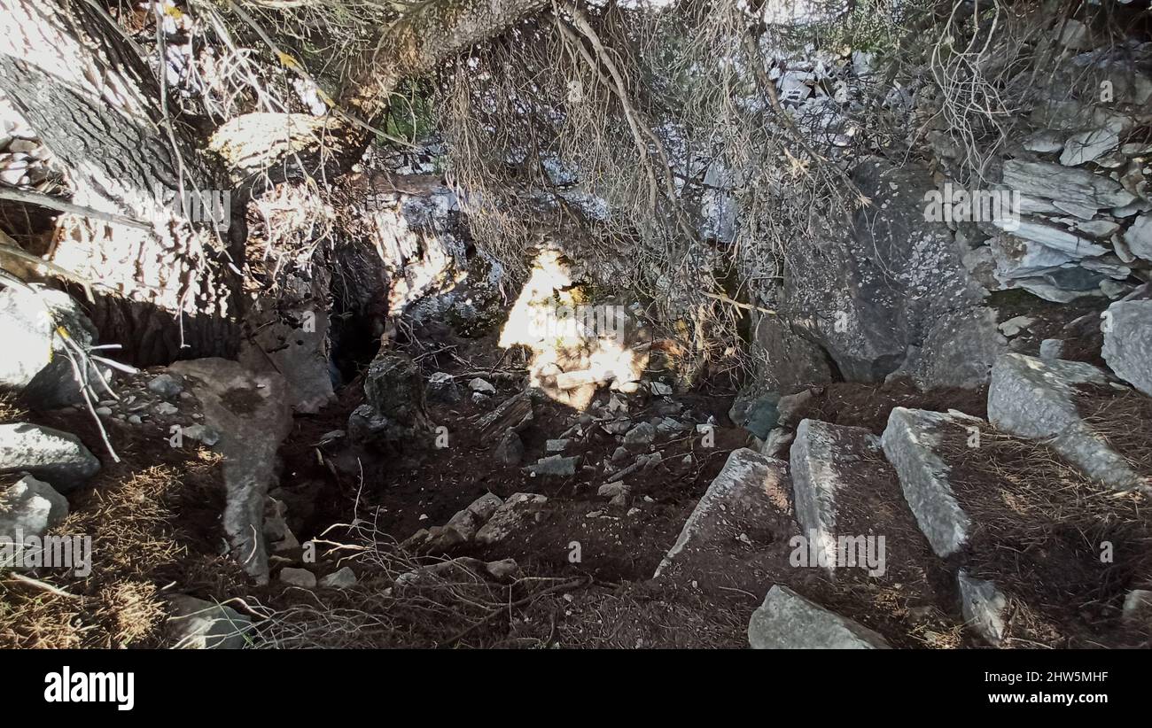 Sanctuary of god Pan at Penteli mountain Athens Greece Stock Photo - Alamy