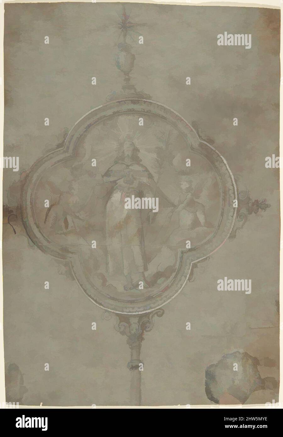 Art inspired by Drawing for a Standard with Christ in Glory Flanked by ...