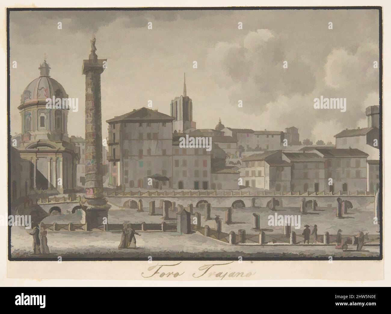 Art inspired by The Forum of Trajan, Rome, late 18th–mid-19th century ...