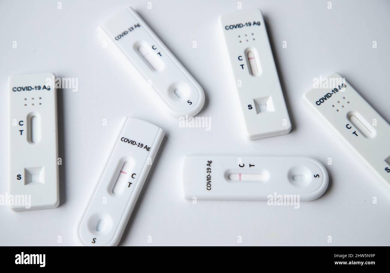 Test kit for viral disease COVID-19 Stock Photo - Alamy