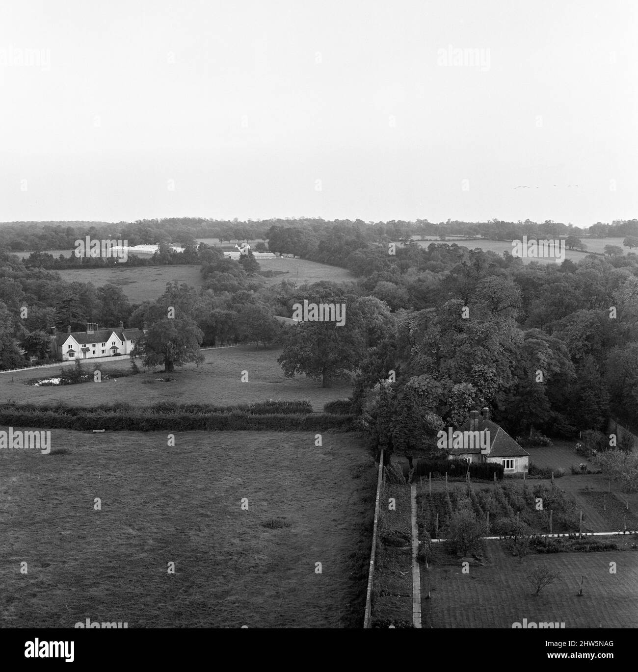 The view from Stratton's Folly, Little Berkhamsted, Hertfordshire. 21st ...