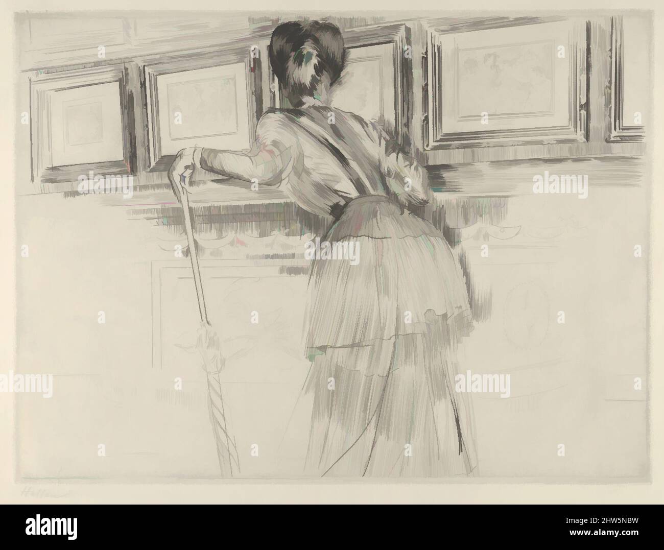 Art inspired by Madame Helleu Looking at the Watteau Drawings in the ...