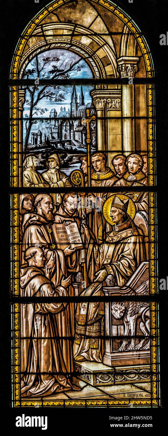 Saint Castor Bishop Stained Glass Notre Dame Cathedral Our Lady and ...