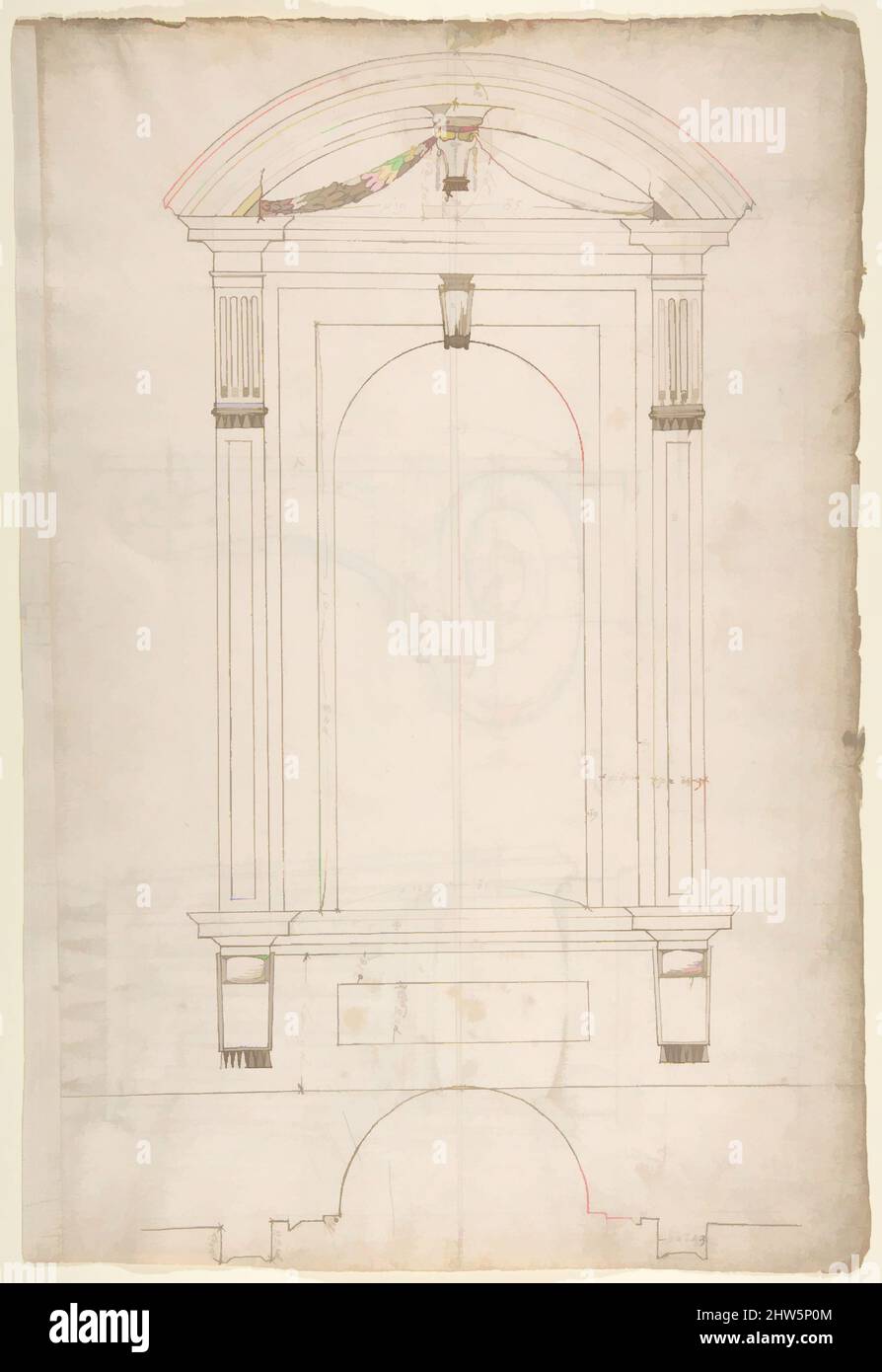 Art inspired by St. Peter's, apse, exterior niche details (recto) St ...