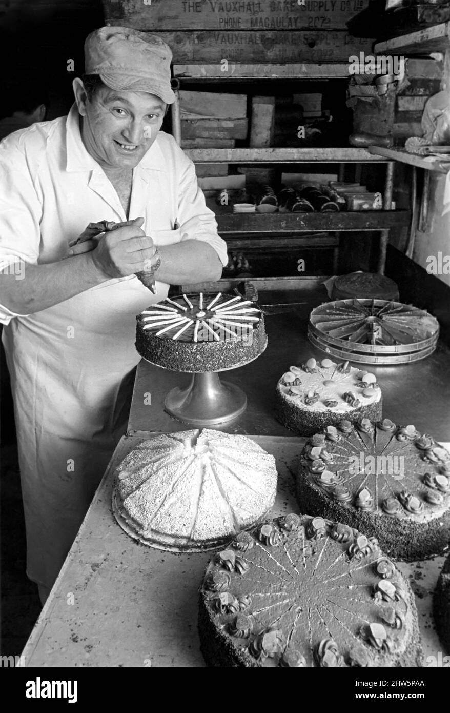 Pastry Chef seen here at work in his Kitchen. 1967 A1330-011 Stock ...