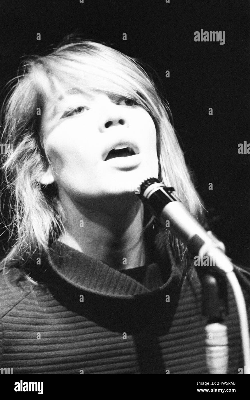 Francoise Hardy, french singer pictured rehearsing her cabaret show ...