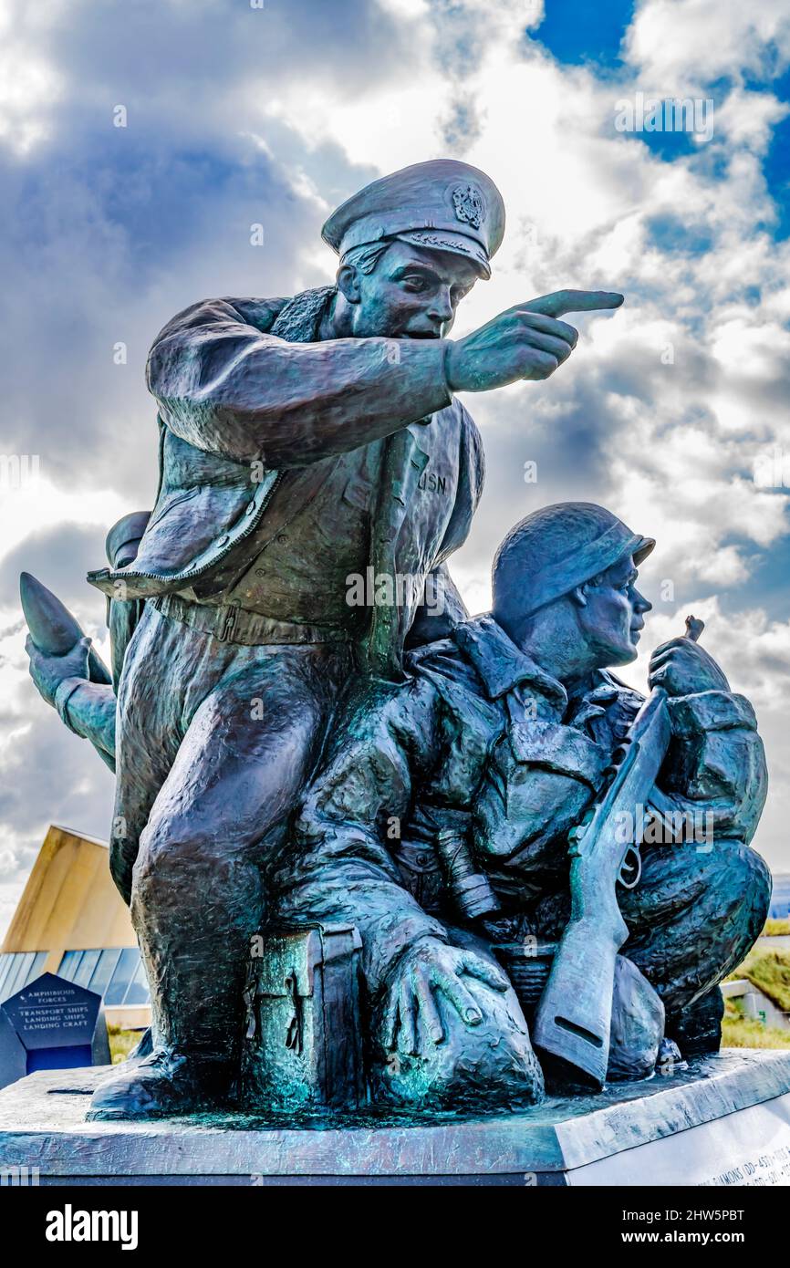 Leadership US Navy Monument Utah D-day Beach Normandy France. Created ...
