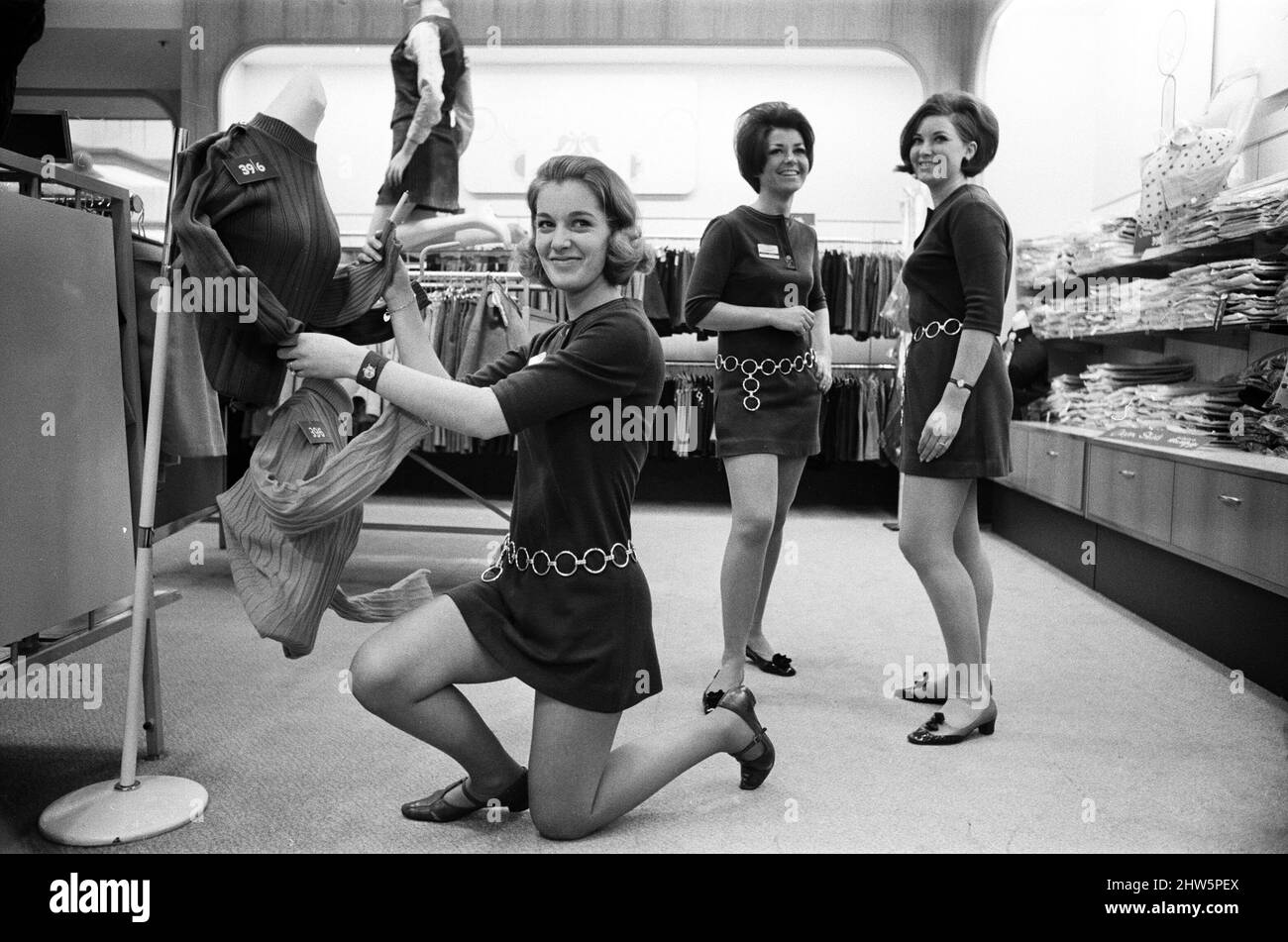 1960s shop assistants Black and White Stock Photos & Images - Alamy