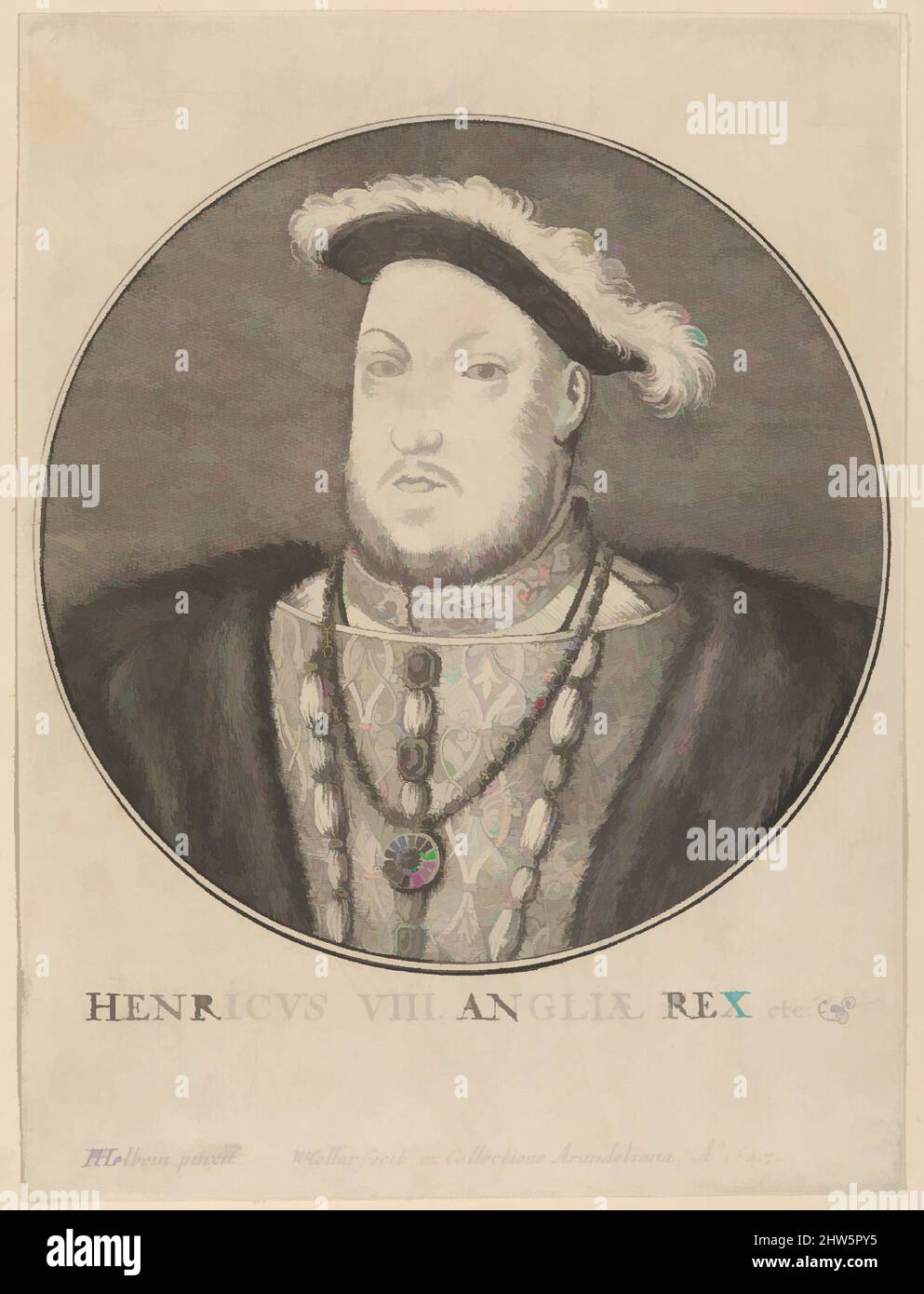 Art inspired by Henricus VIII Angliae Rex etc., 1647, Etching, only ...