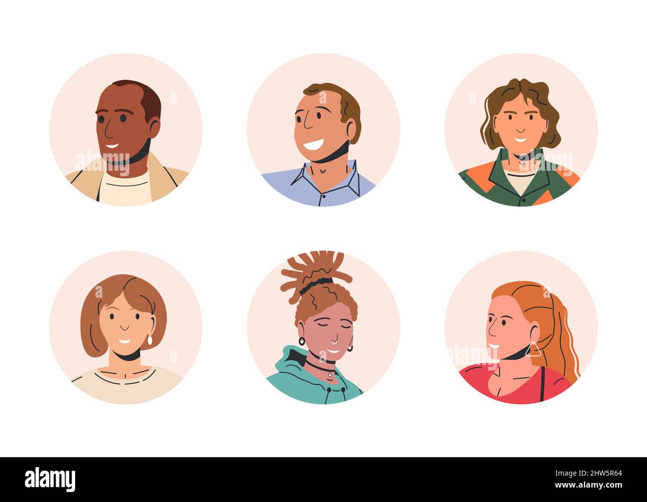 Different People Avatars. Set of User Portraits Stock Vector Image ...