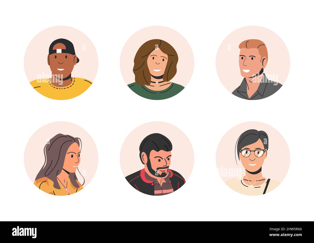 Different People Avatars. Set of User Portraits Stock Vector Image ...