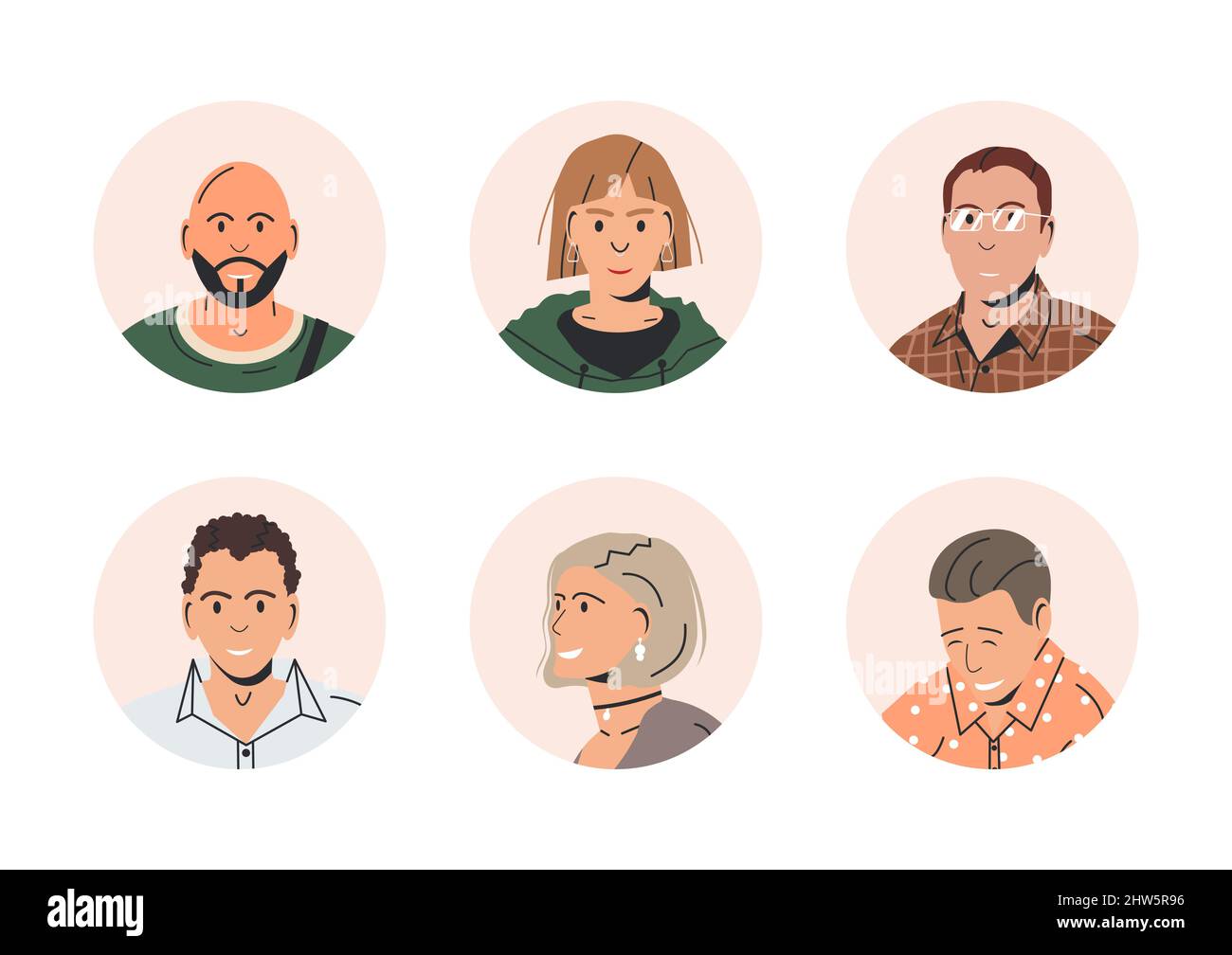 Different People Avatars. Set of User Portraits Stock Vector Image ...