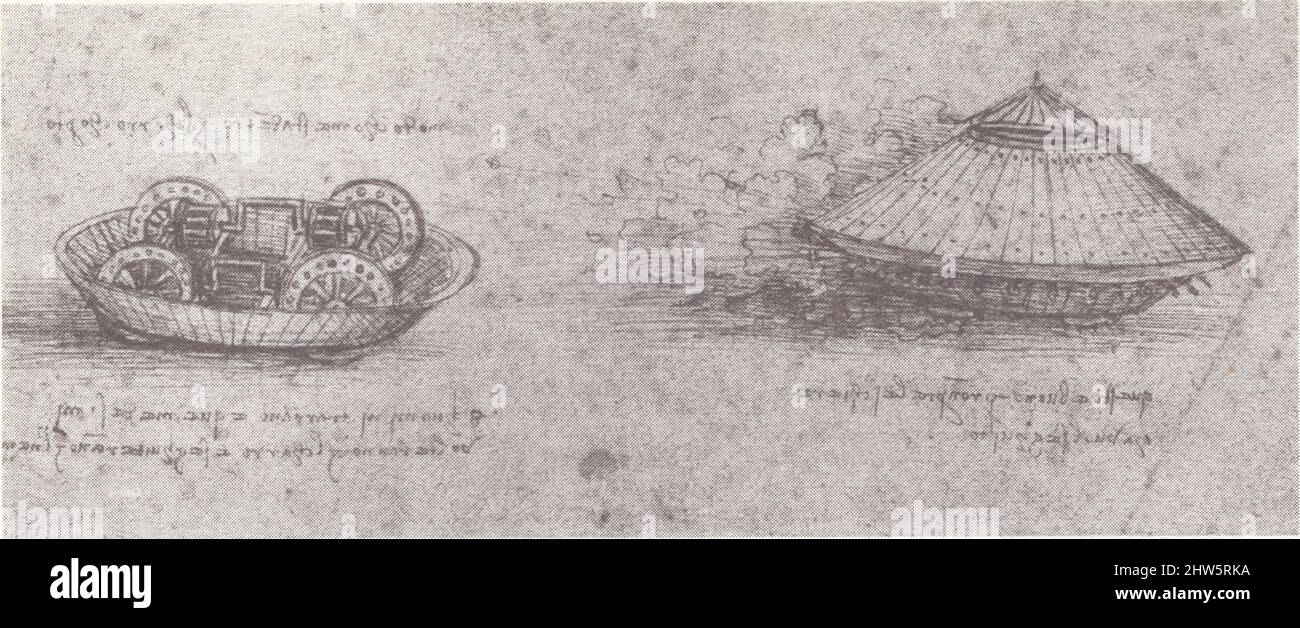 LEONARDO DA VINCI. ARMOURED CAR. 1487-1488 Stock Photo - Alamy