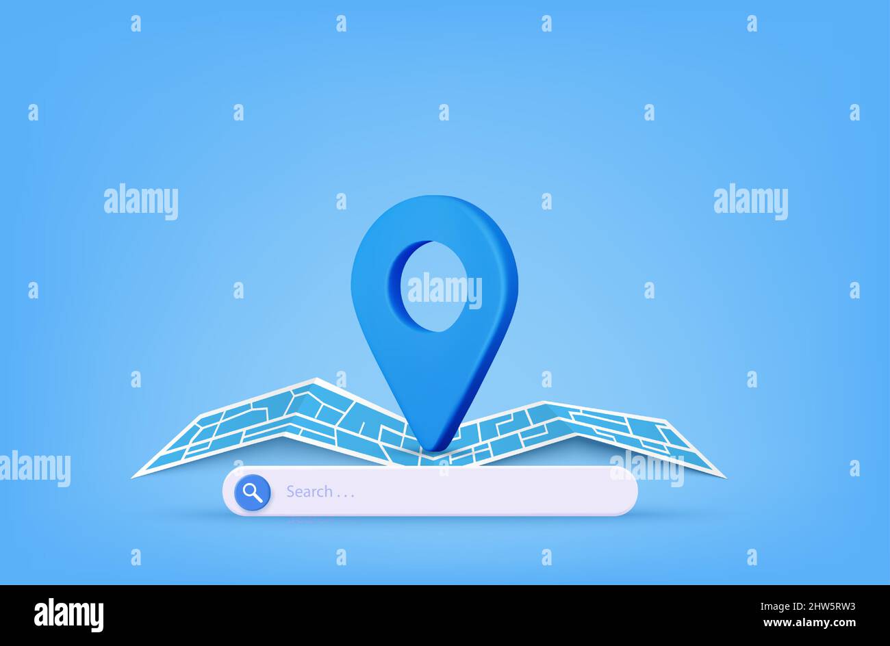 3d render map location Stock Vector Images - Alamy
