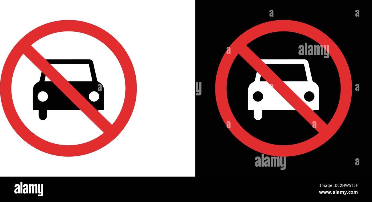 restricted drive no car zone warning sign Stock Vector Image & Art - Alamy