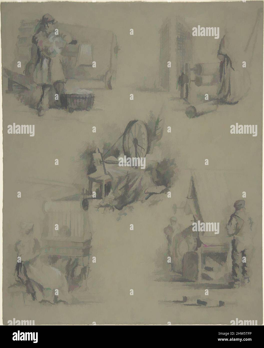 Five drawings showing processes hi-res stock photography and images - Alamy