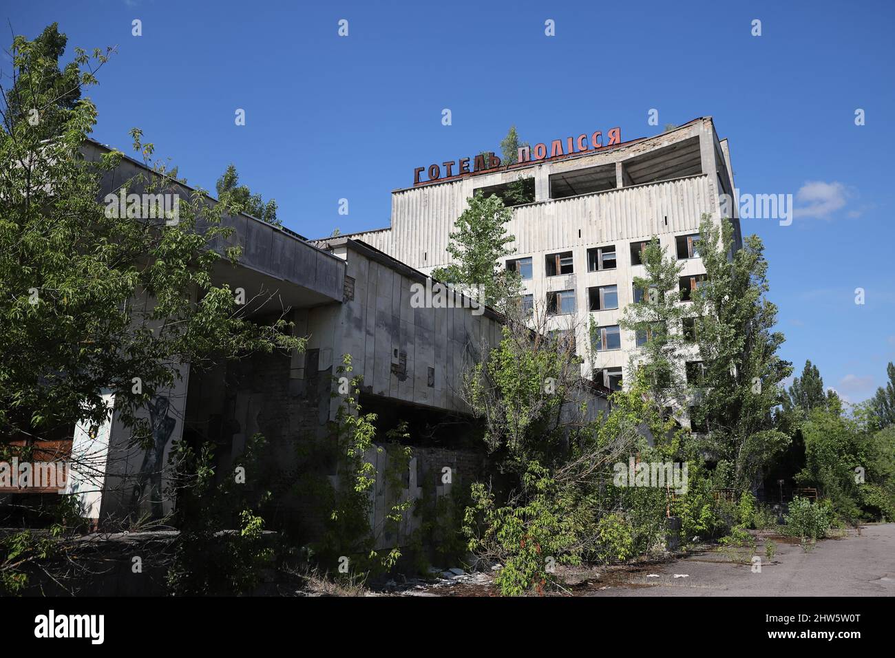 Hotel Building in Pripyat Town in Chernobyl Exclusion Zone, Chernobyl ...