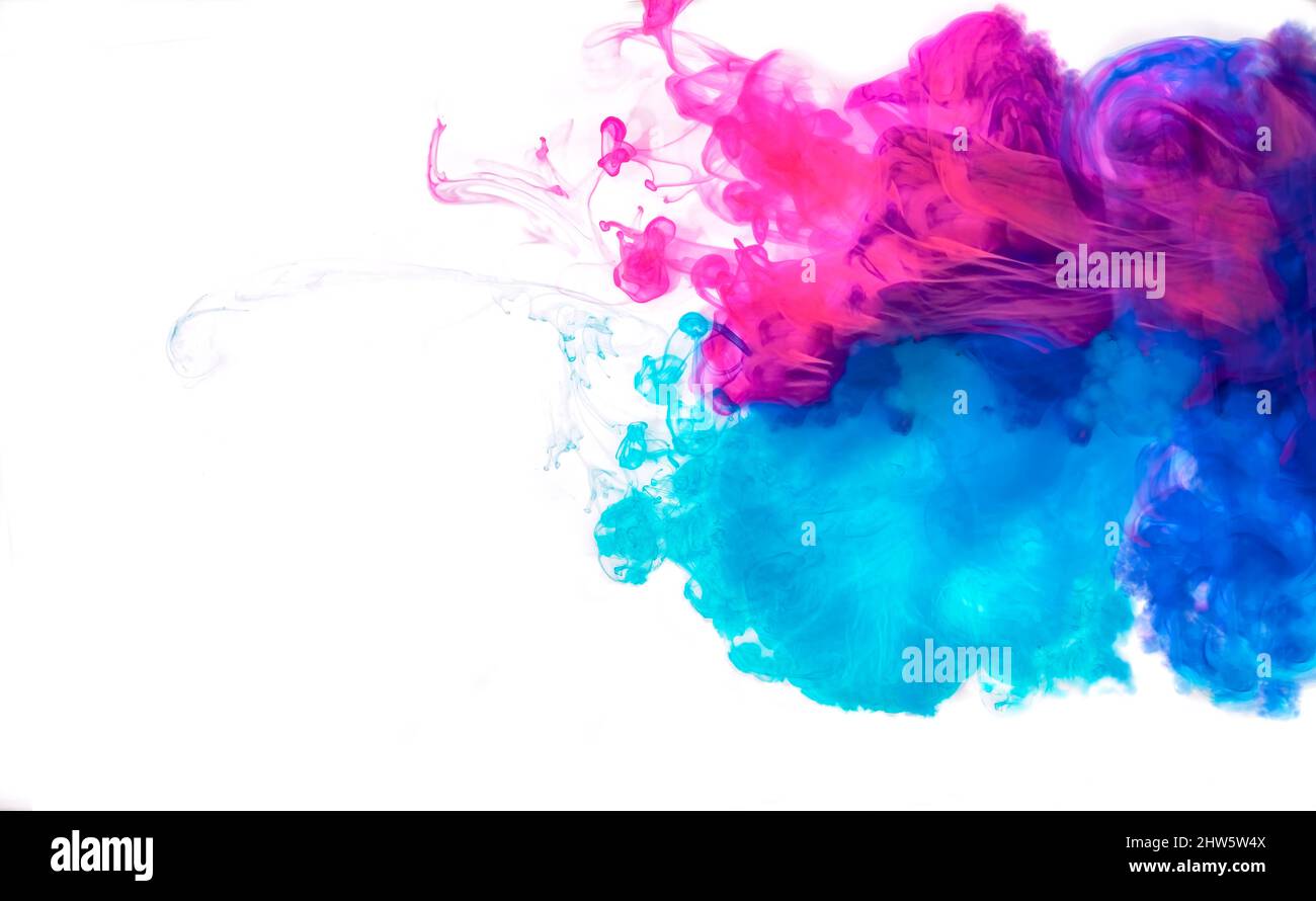 Creative color overflow concept of painting ink. An explosion of neon ...