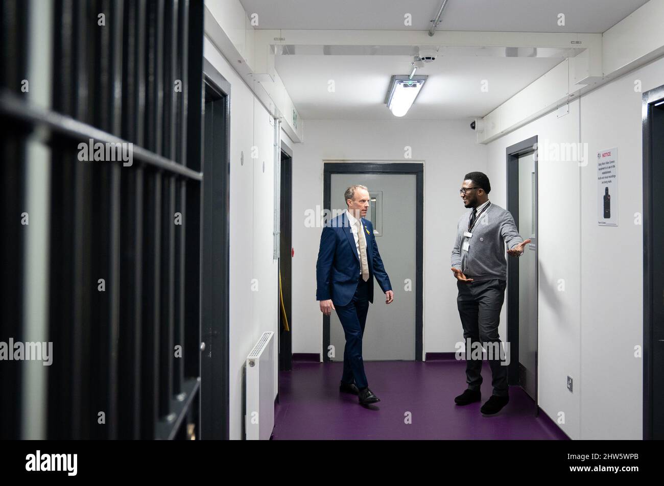 Deputy Prime Minister and Justice Secretary Dominic Raab is given a ... Deputy Prime Minister and Justice Secretary Dominic Raab is given a ...