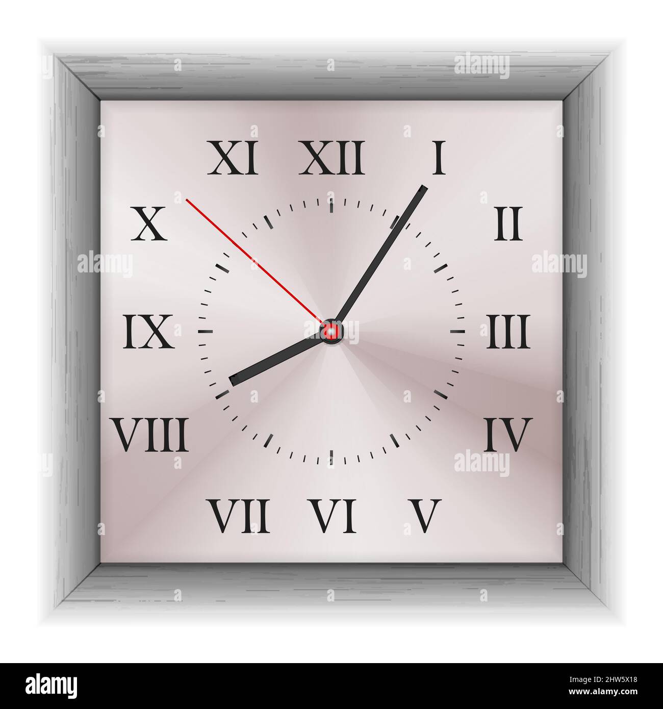 Wall clock on a white background. Vector illustration Stock Vector ...