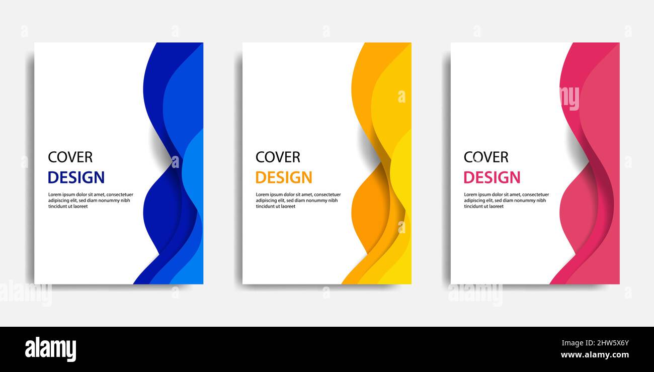 Vector illustration, document mock up template, easy color adjustment ...