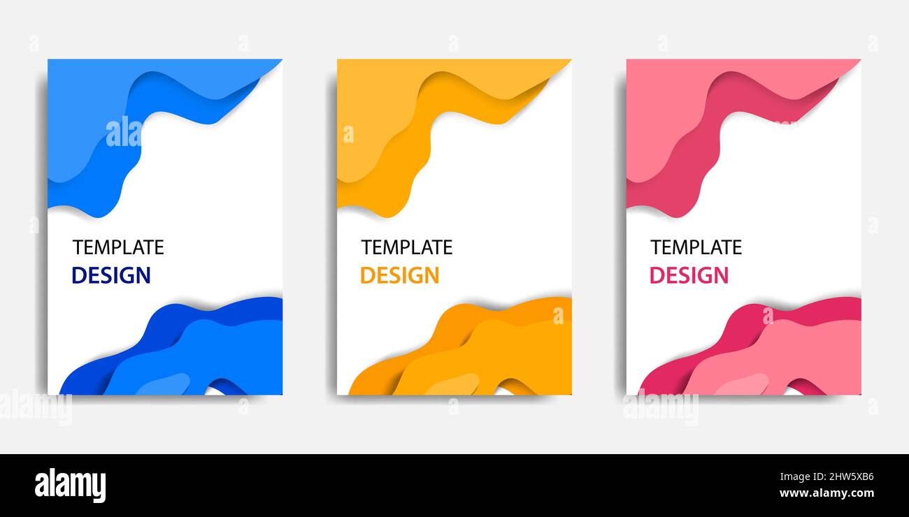 Vector illustration, document mock up template, easy color adjustment ...
