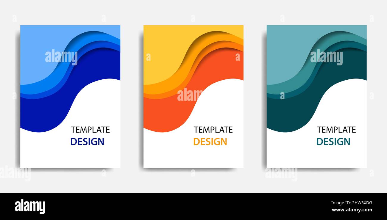 Vector illustration, document mock up template, easy color adjustment ...