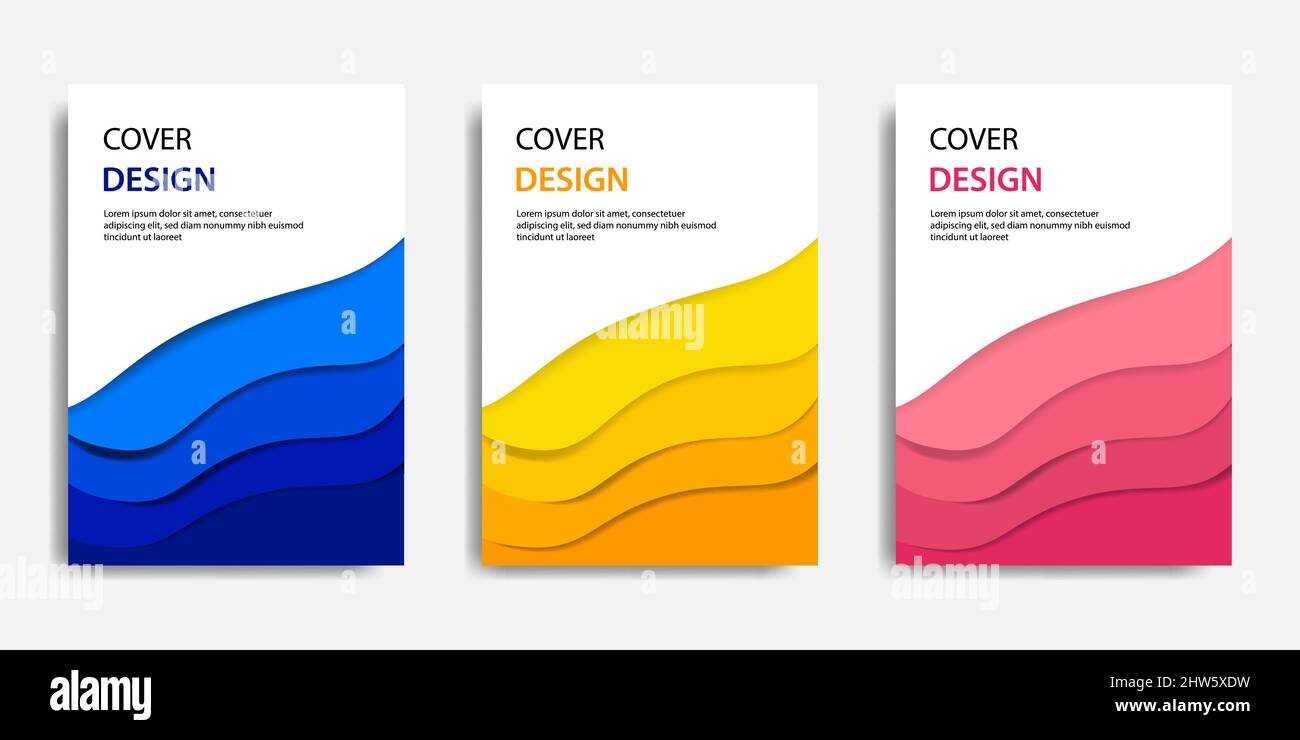 Vector illustration, document mock up template, easy color adjustment ...