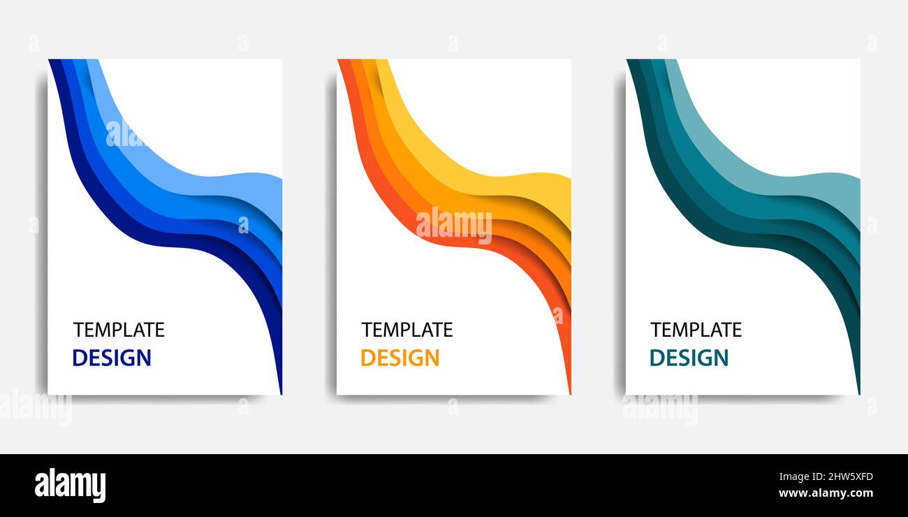 Vector illustration, document mock up template, easy color adjustment ...