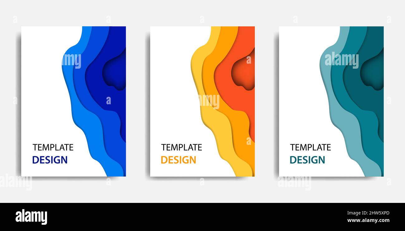 Vector illustration, document mock up template, easy color adjustment ...