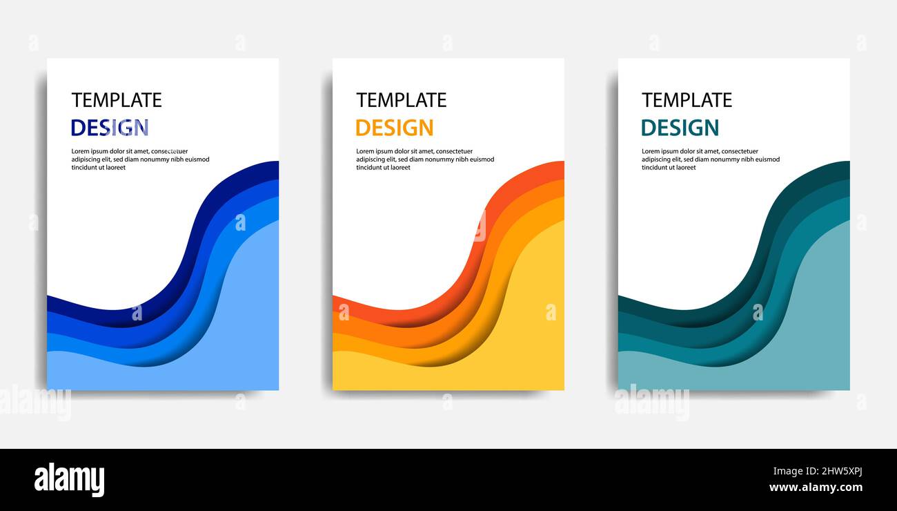 Vector illustration, document mock up template, easy color adjustment ...