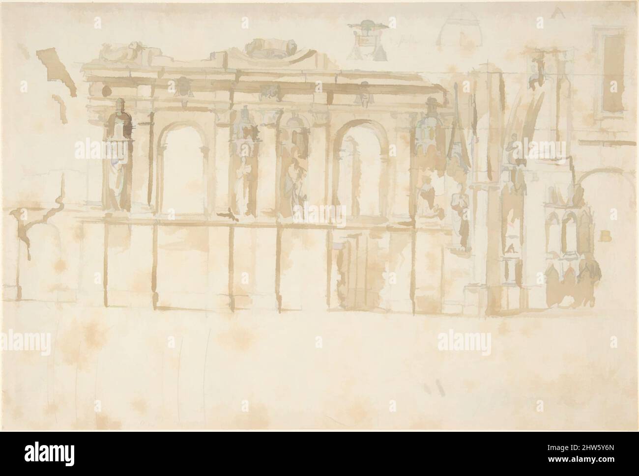 Art inspired by Design of an Architectural Monument (Tomb?)., 1850–80 ...