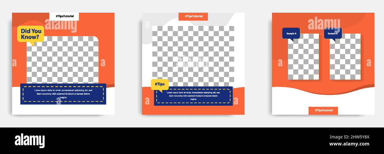 Social media faq, question, answer post banner layout template with ...