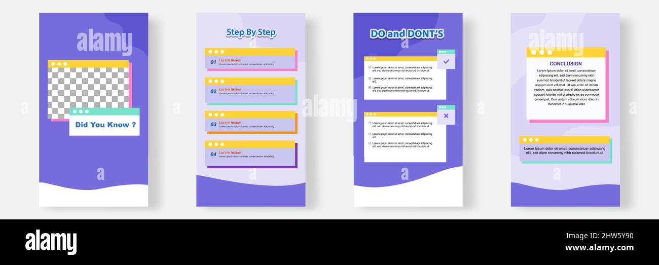 Social media faq, question, answer stories banner layout template with ...