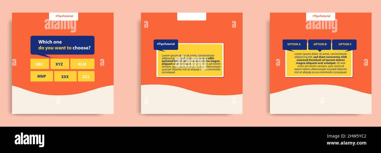 Social media faq, question, answer post banner layout template with ...